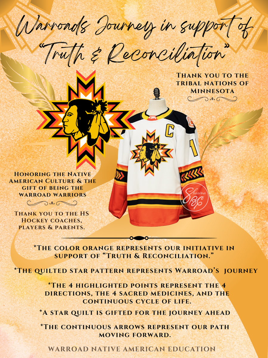 Warroad Warriors Truth & Reconciliation Jersey – Moon & Back Custom ...