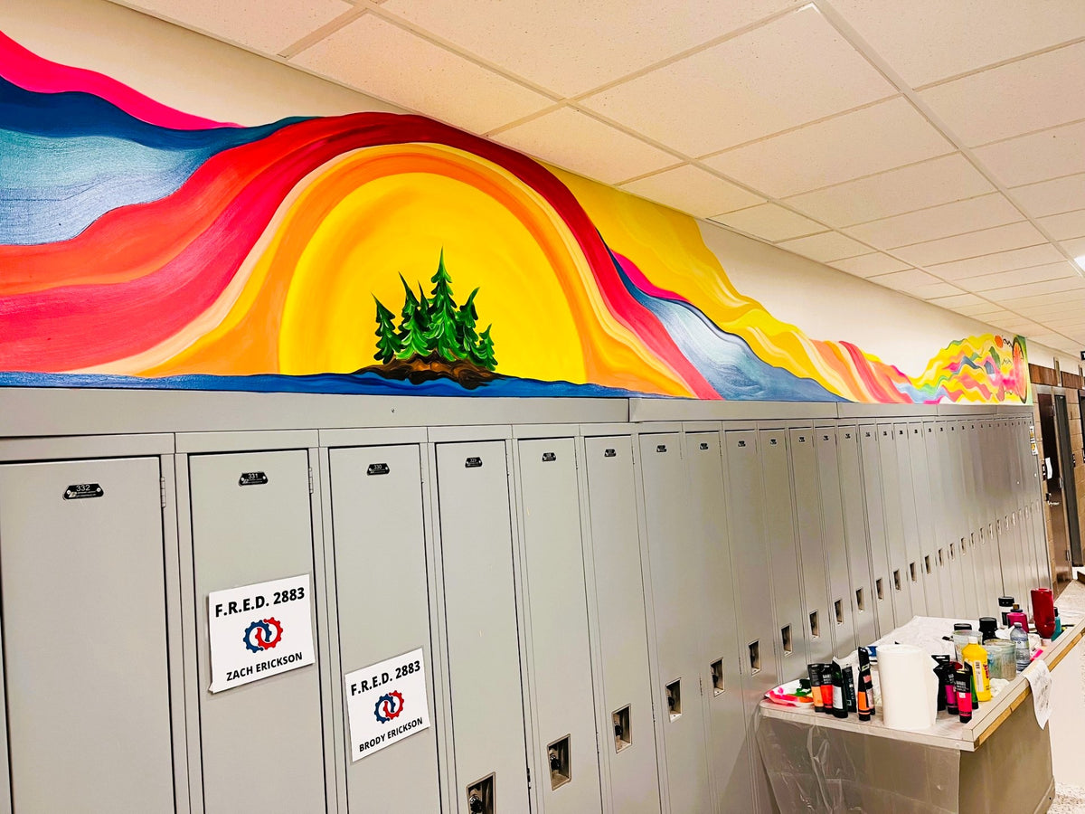 Mural Projects at Warroad Public School – Moon & Back Custom Arts Store