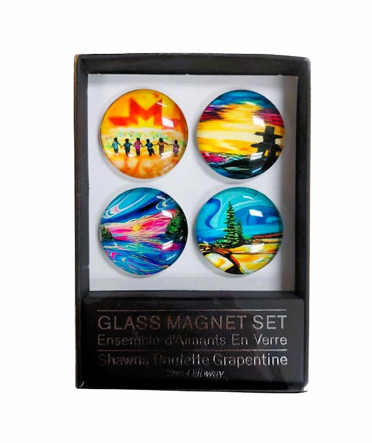 Glass Magnet Set Collection – Moon & Back Custom Arts Store